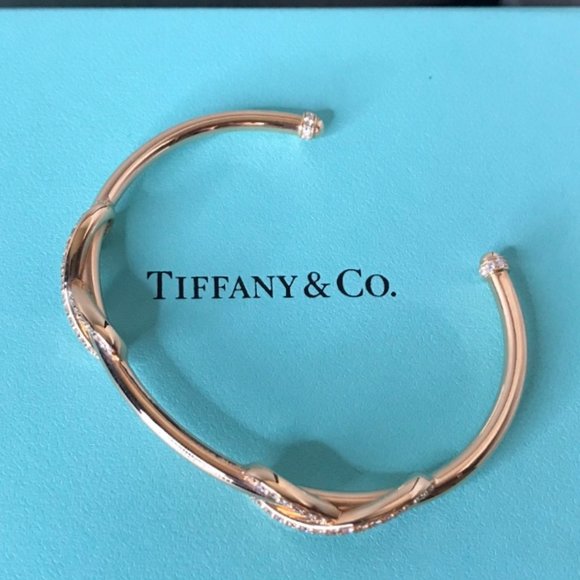 Tiffany & Co. | Jewelry | Tiffany Infinity Double Cuff 8k Rose Gold ...
